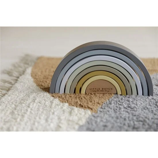 Arcoiris Madera Apilable Azul